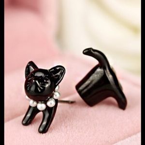 Jewelry | So Cute Cats With Pearls Earrings | Poshmark